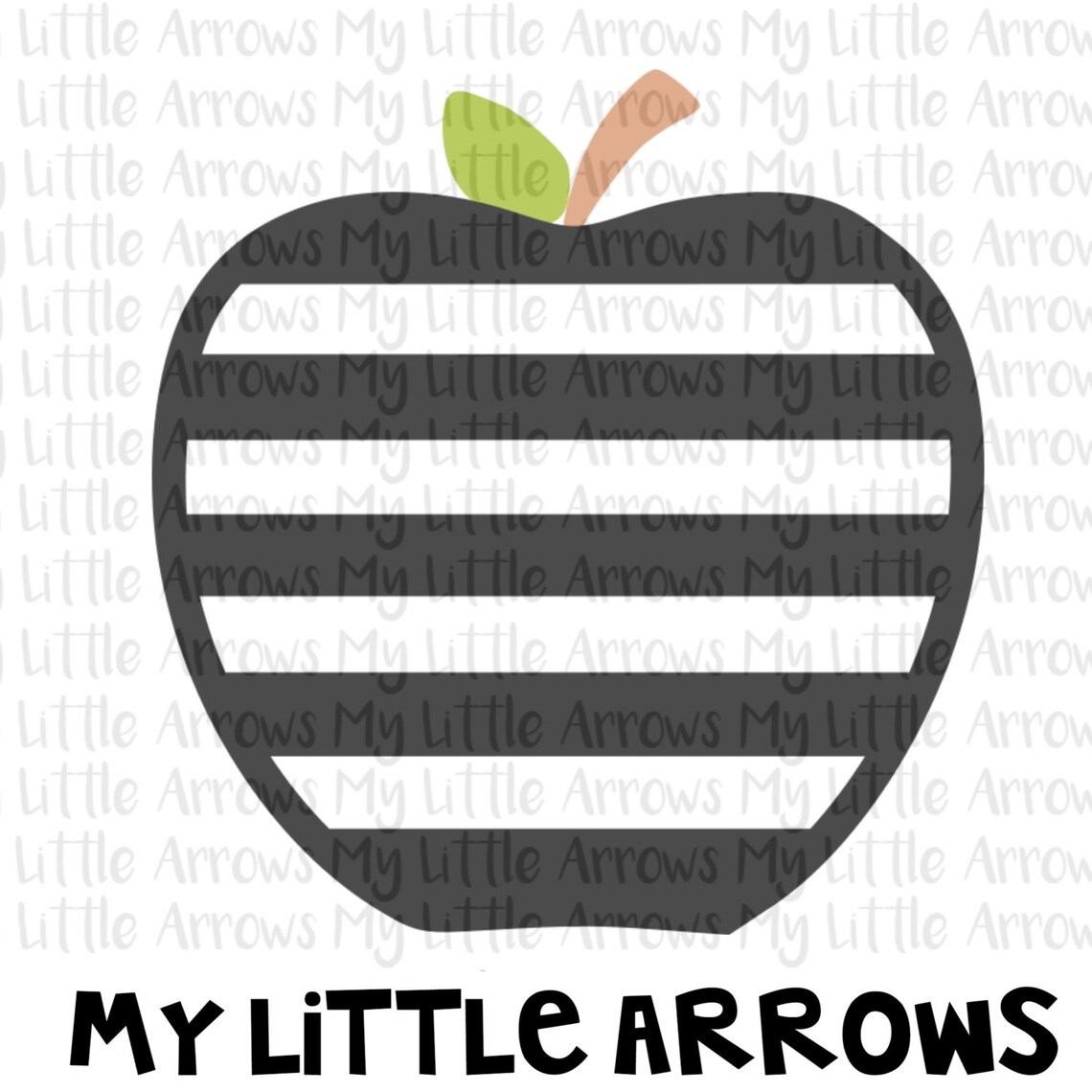 Black and White Stripe Apple Svg - Teaching Gift - Vinyl Designs Cut ...
