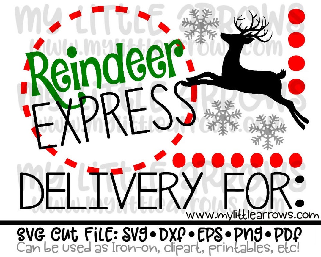Reindeer Express SVG, DXF, EPS, Png Files for Cutting Machines Cameo or ...
