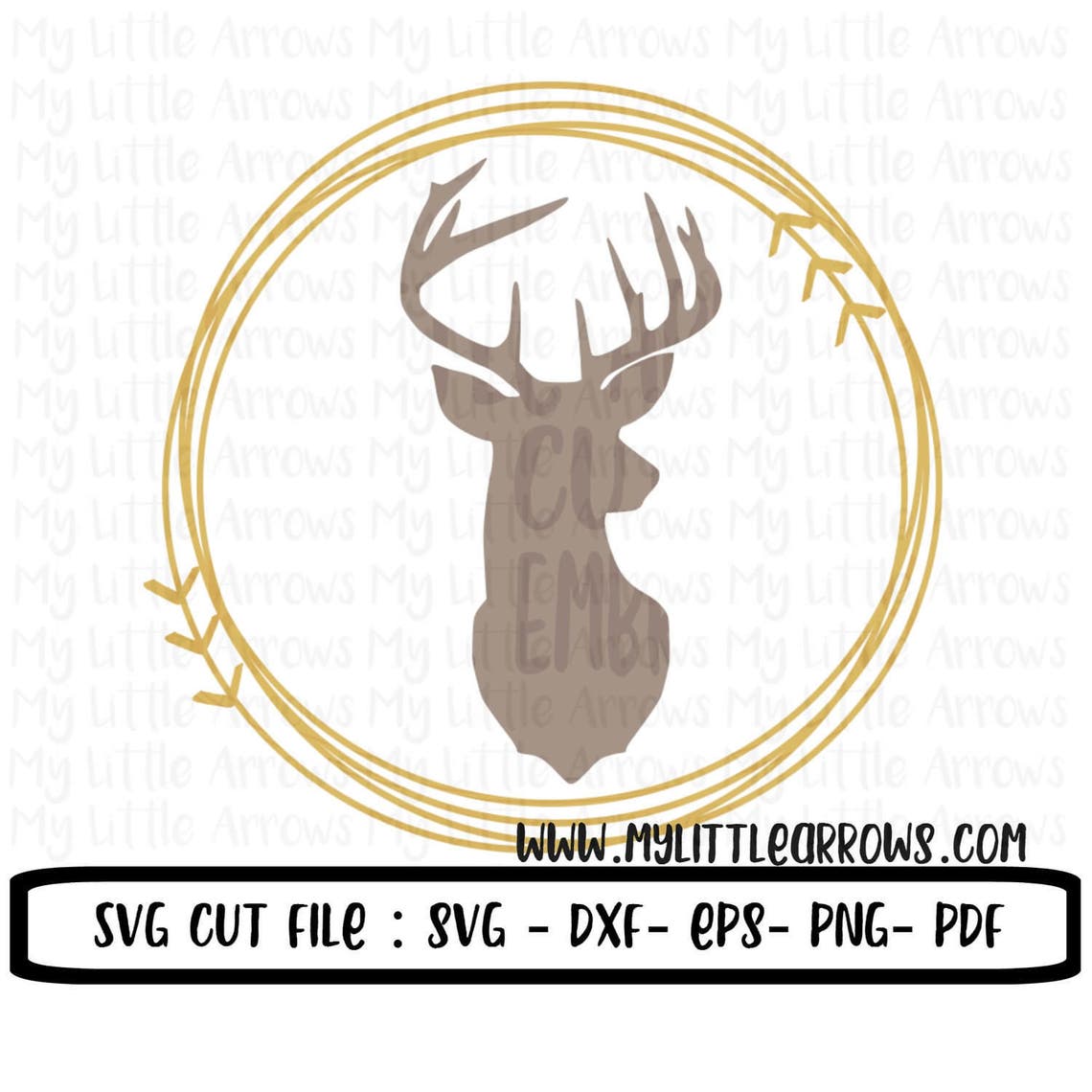 Deer Vine SVG, DXF, EPS, Png Files for Cutting Machines Cameo or Cricut ...