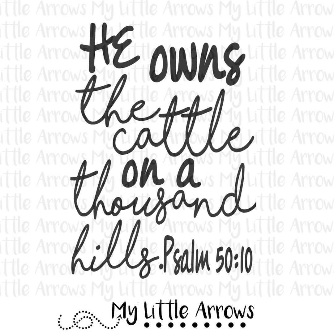 Cattle on a Thousand Hill SVG, DXF, EPS, Png Files for Cutting Machines ...