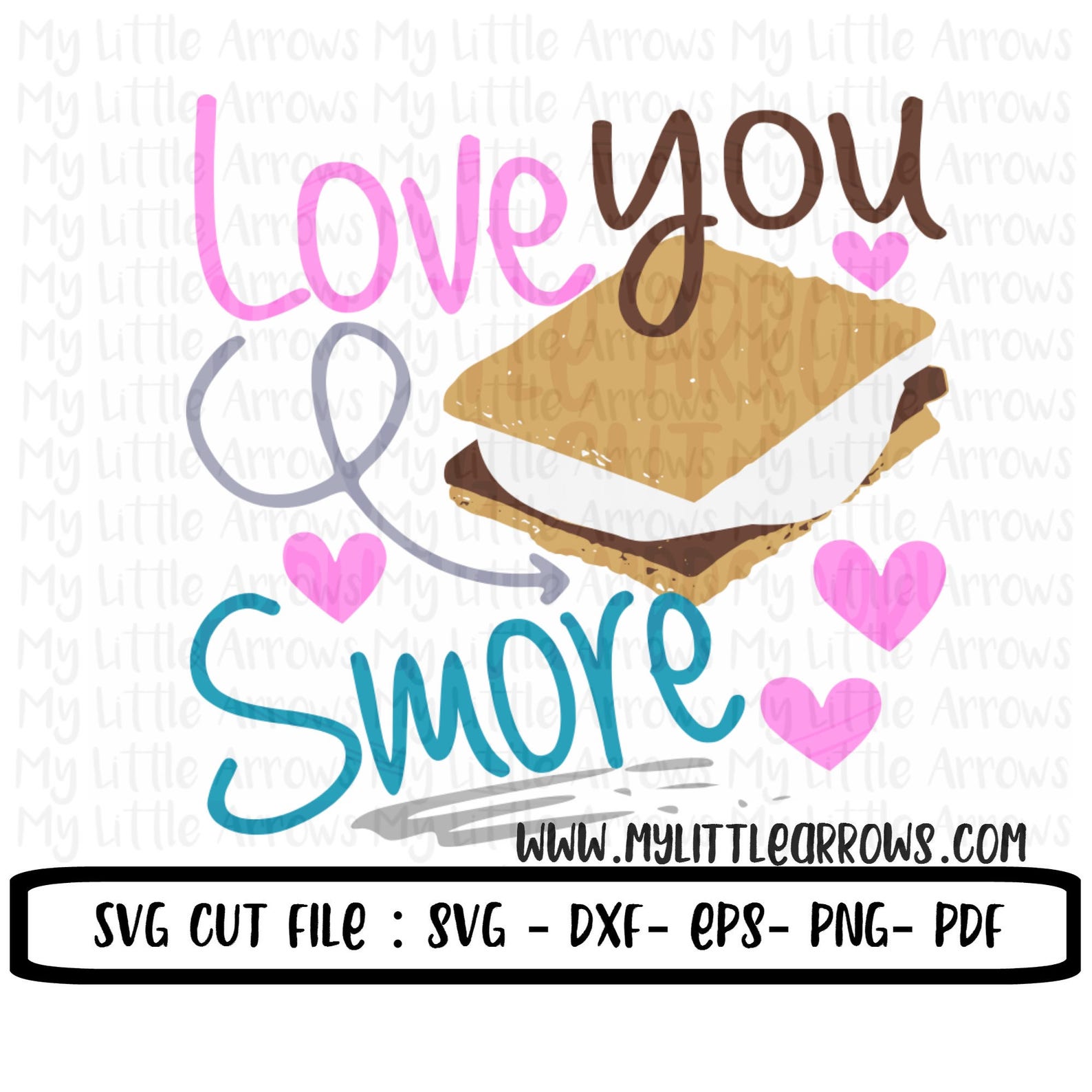 Love You Smore SVG DXF EPS Png Files for Cutting Machines - Etsy UK