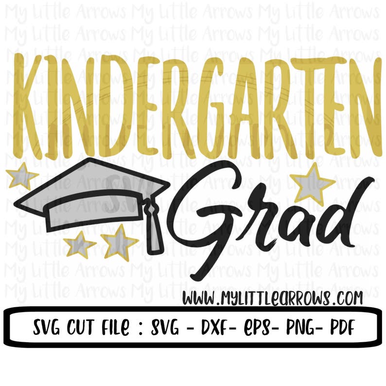 Kindergarten Graduate SVG DXF EPS Png Files Cutting | Etsy