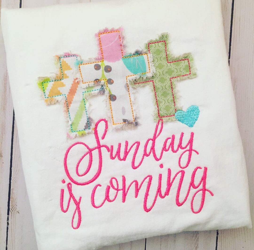 Sunday is Coming 4x4 5x7 6x10 Embroidery File - Christian Easter Svg ...