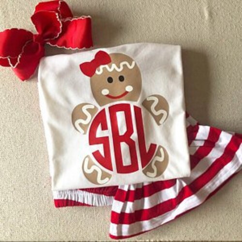 Gingerbread Girl Monogram Frame SVG DXF EPS Png Files for - Etsy