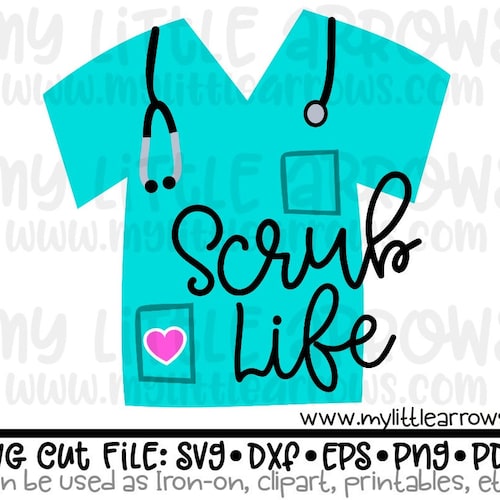 Scrub SVG Dxf Eps Png Files for Cutting Machines Cameo or | Etsy