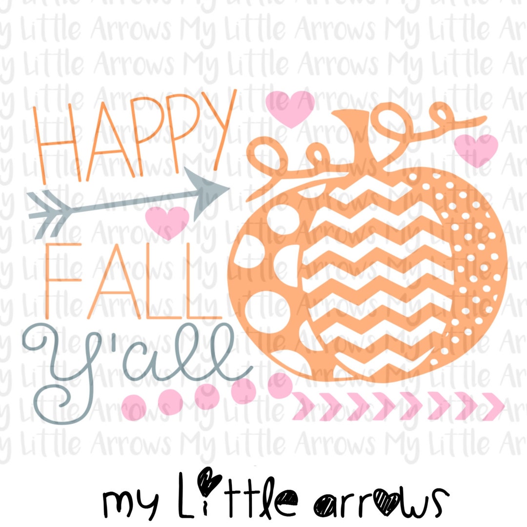 Happy Fall Yall SVG, DXF, EPS, Png Files for Cutting Machines Cameo or ...