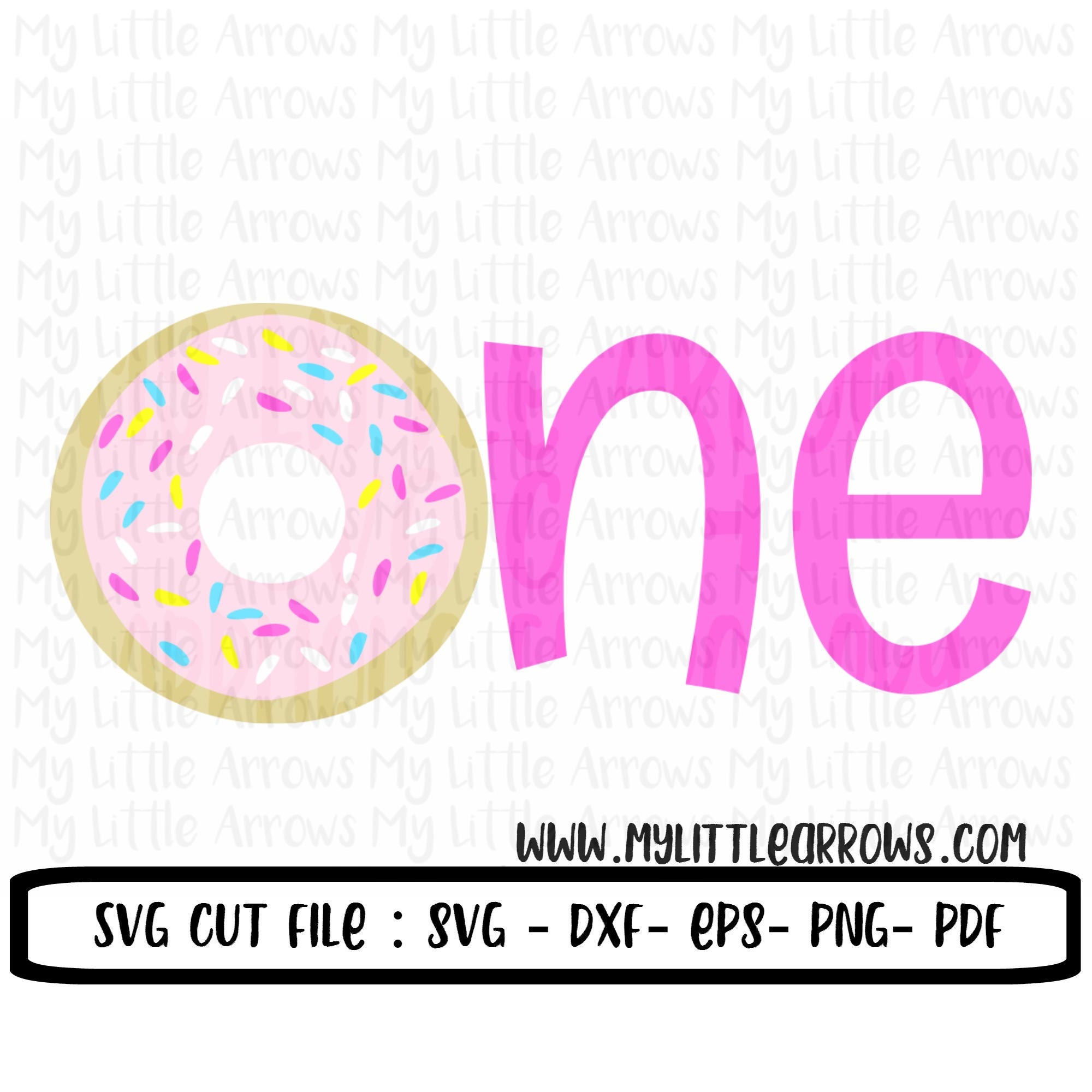 One Donut Birthday SVG DXF EPS Png Files for Cutting | Etsy