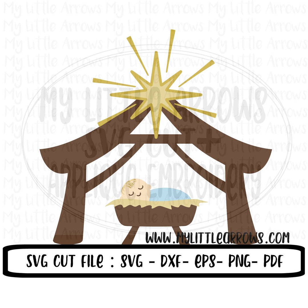 Nativity Svg | Christmas True Love Svg | Manger Svg | Nativity Dxf ...