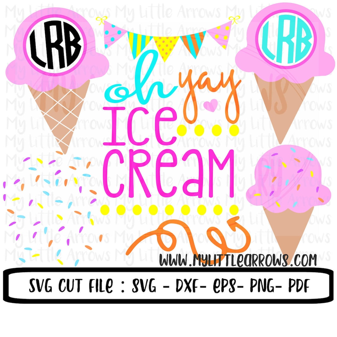 Ice Cream Bundle SVG DXF EPS Png Files for Cutting Machines | Etsy