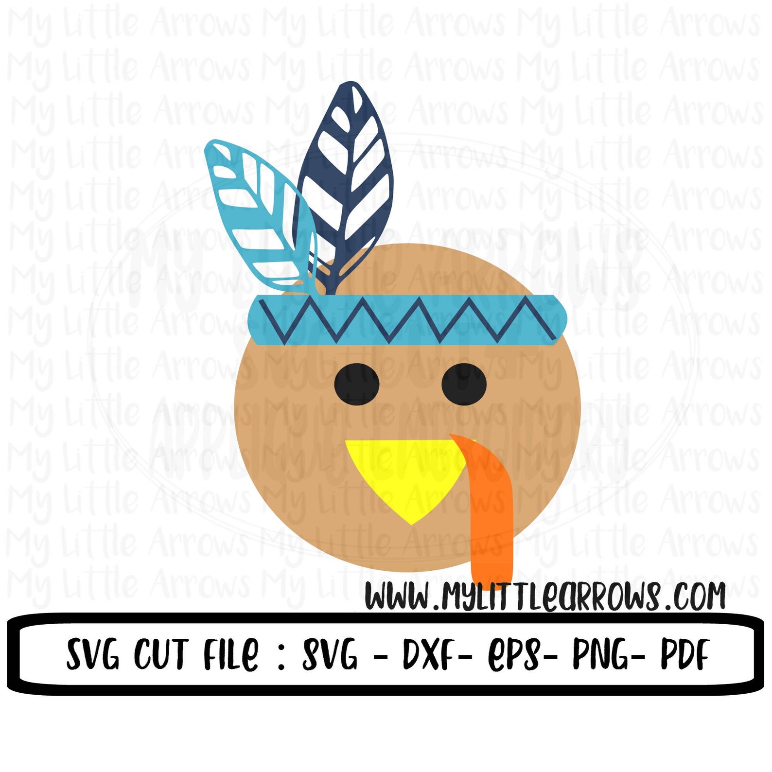 Turkey SVG Boy Thanksgiving Svg Feather Svg Indian Svg - Etsy