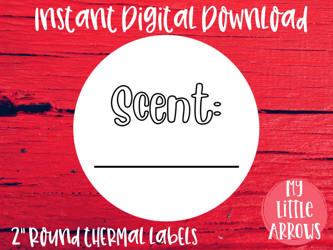 Scent Sticker Template - Round Thermal Printer - Munbyn, Rollo, Cricut ...