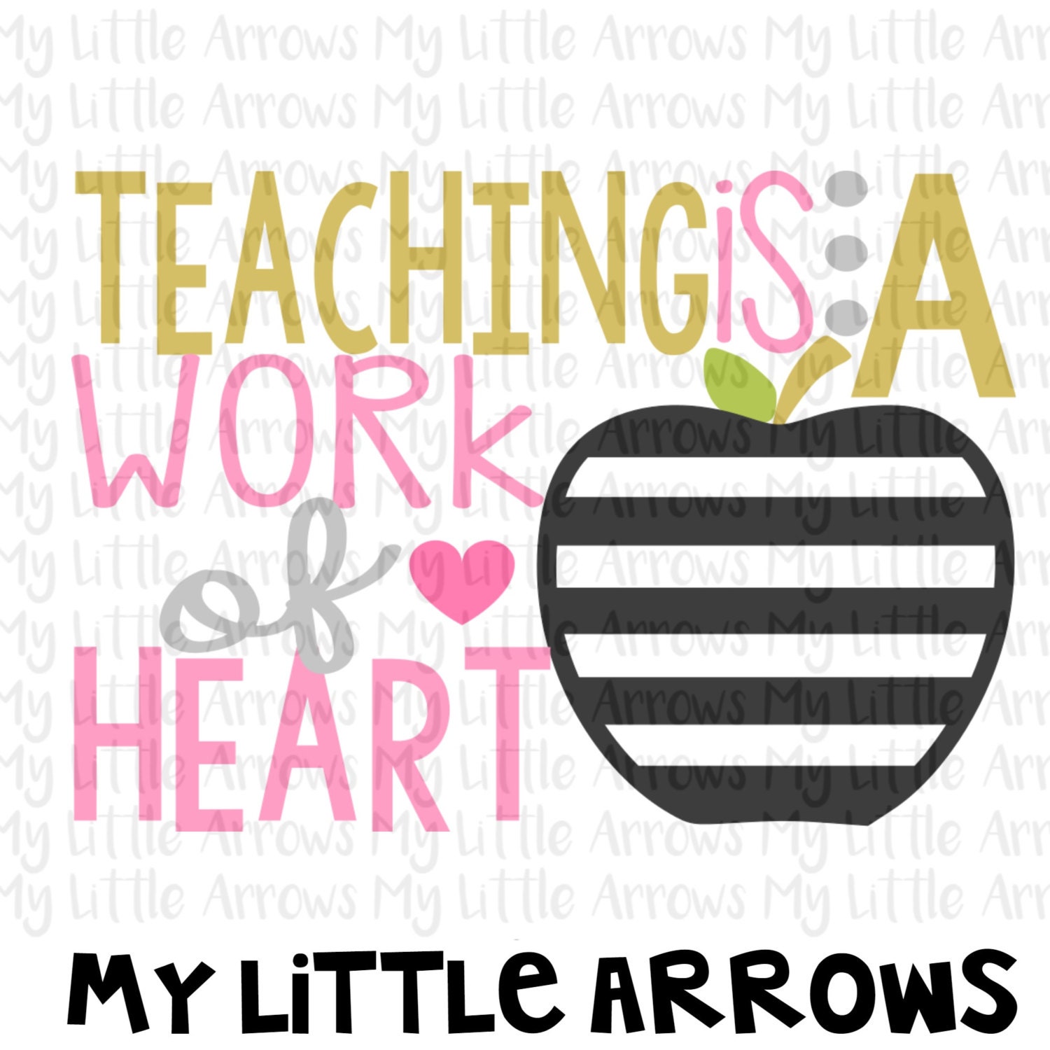 Teacher Gift Svg Teaching is a Work of Heart Svg Teacher | Etsy