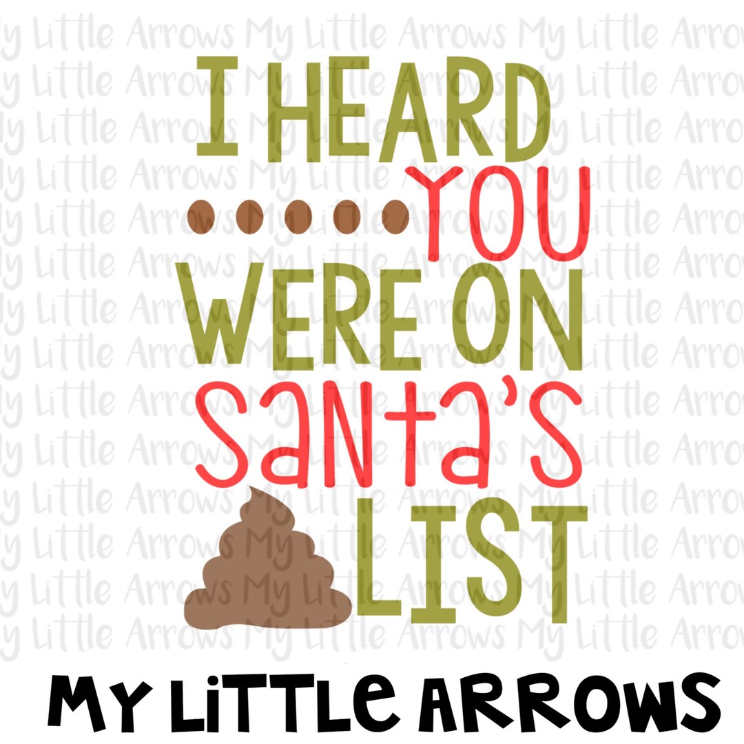 Santas List SVG, DXF, EPS, Png Files for Cutting Machines Cameo or ...