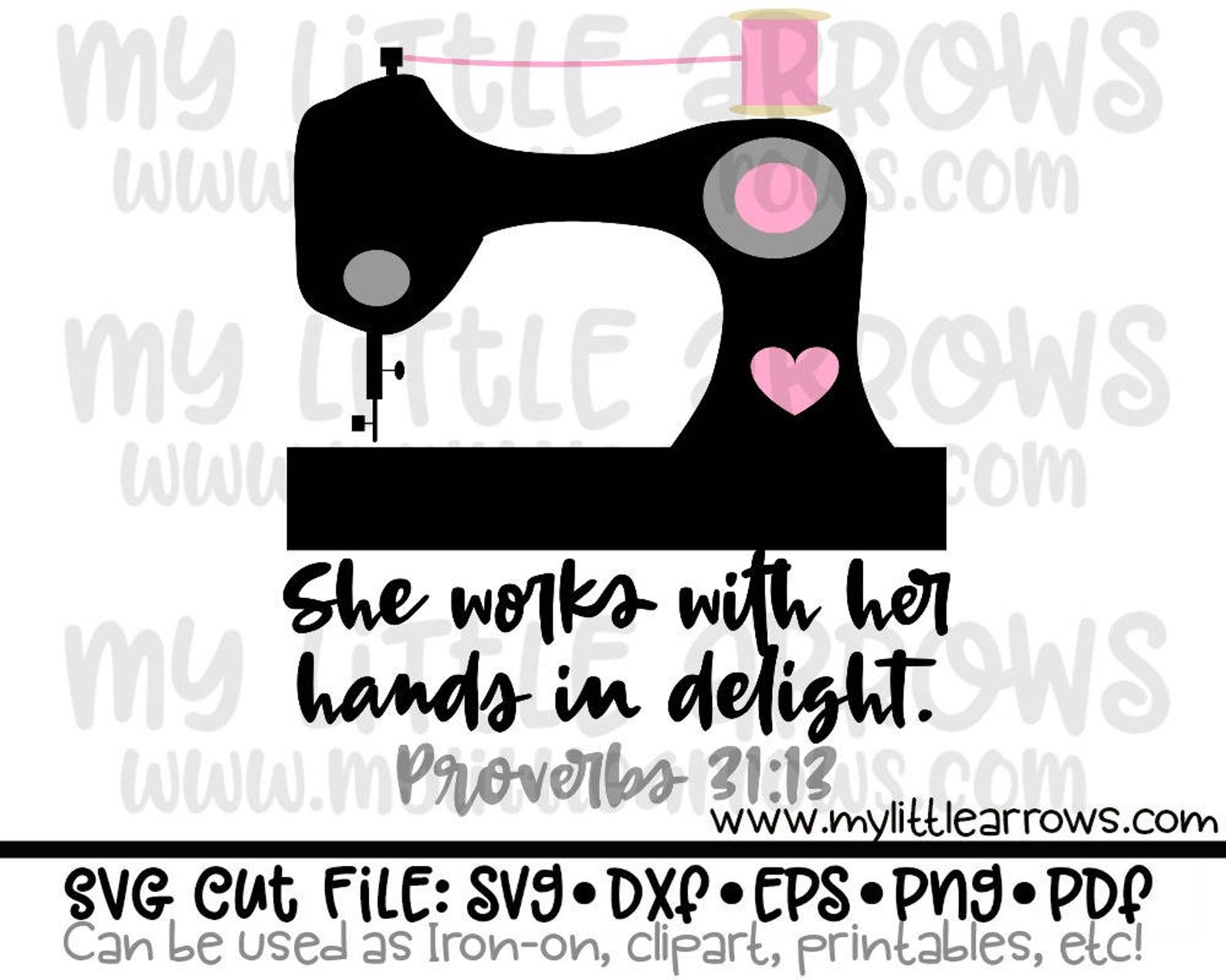 She Works With Her Hands In Delight Svg Proverbs 31 13 Svg Etsy