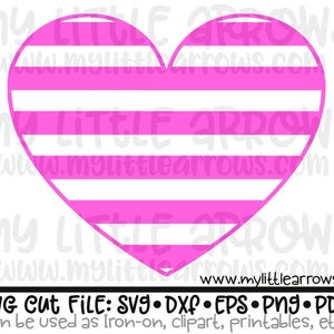 Striped Heart Svg - Valentine Svg - Personalized Valentine Shirt ...