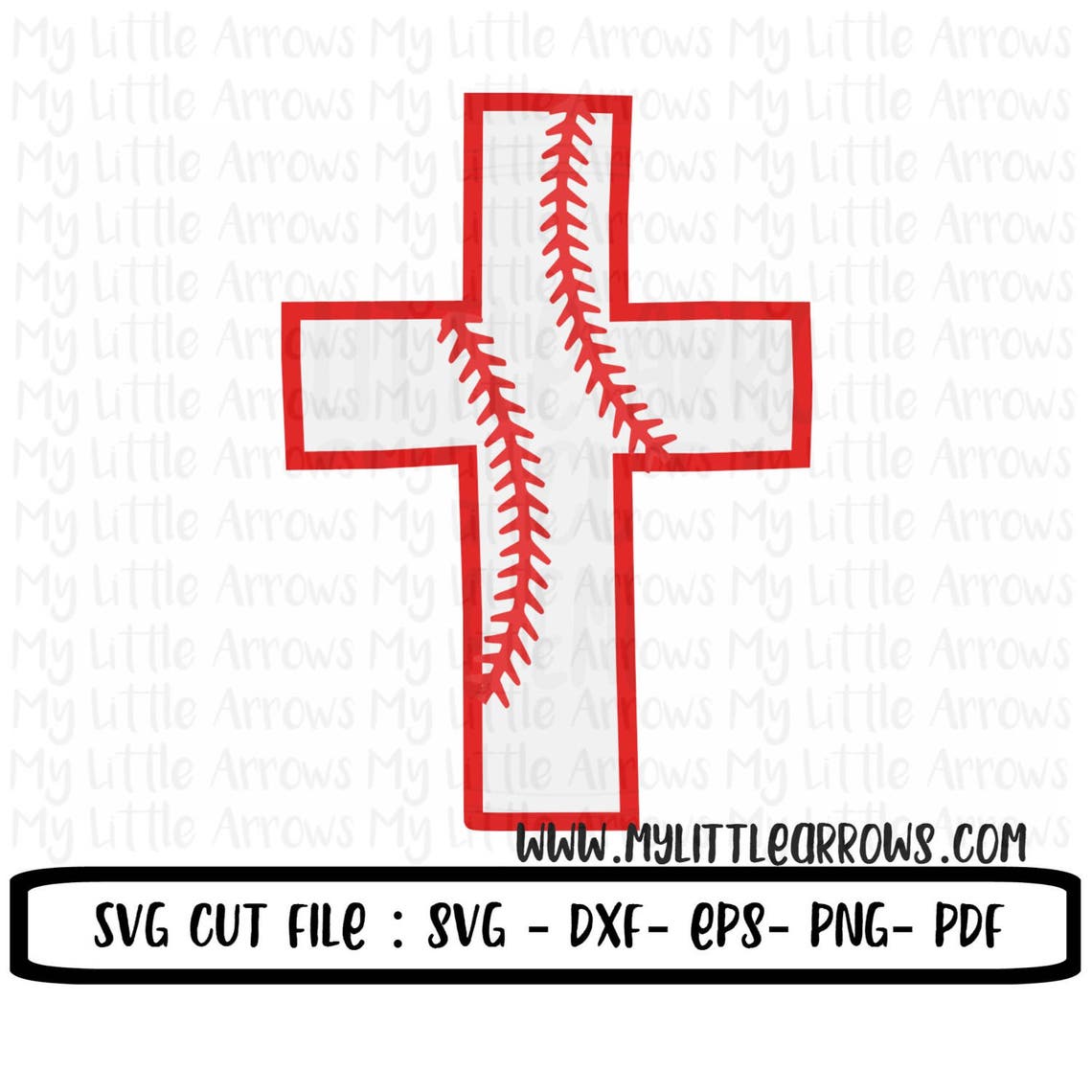 Baseball Cross SVG DXF EPS Png Files for Cutting Machines - Etsy