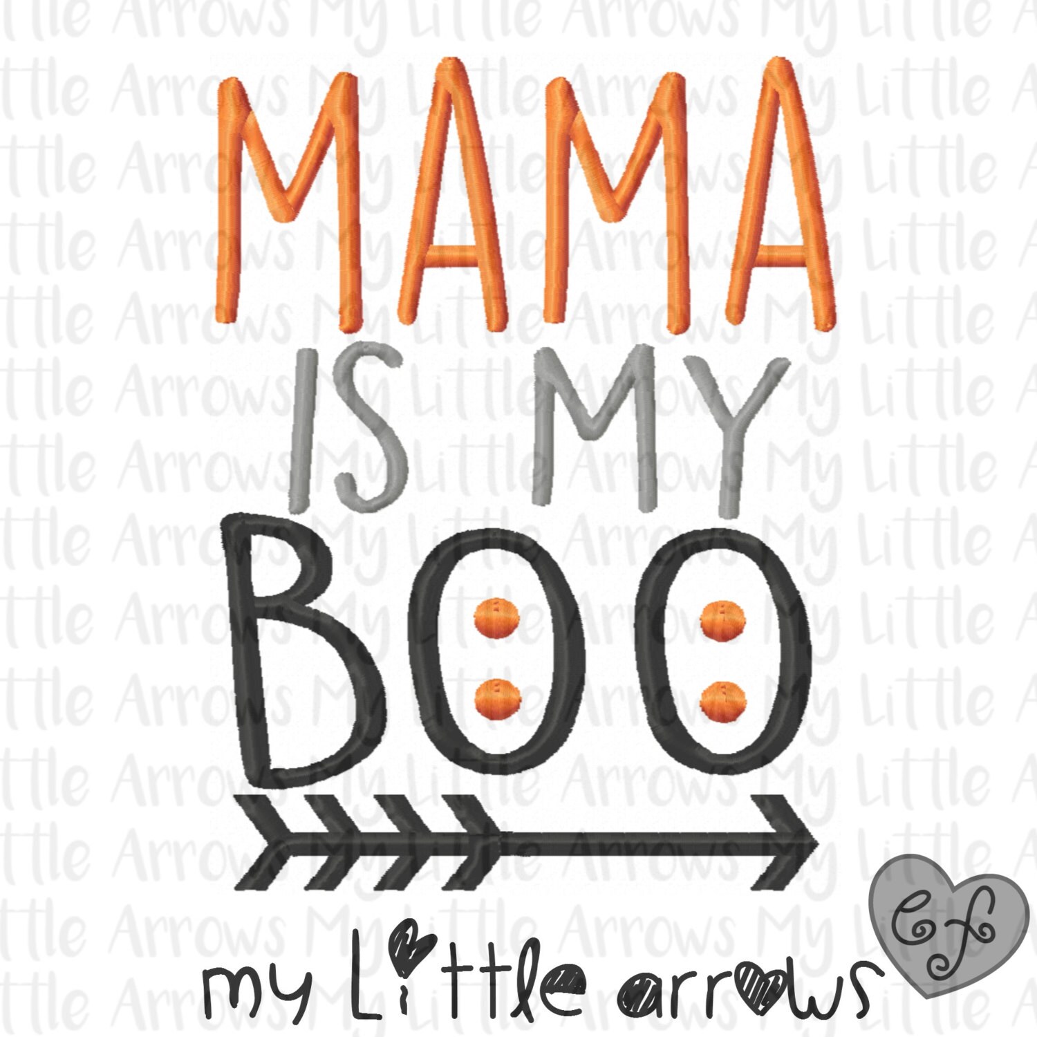 Mama is my boo halloween 4x4 5x7 embroidery file halloween | Etsy