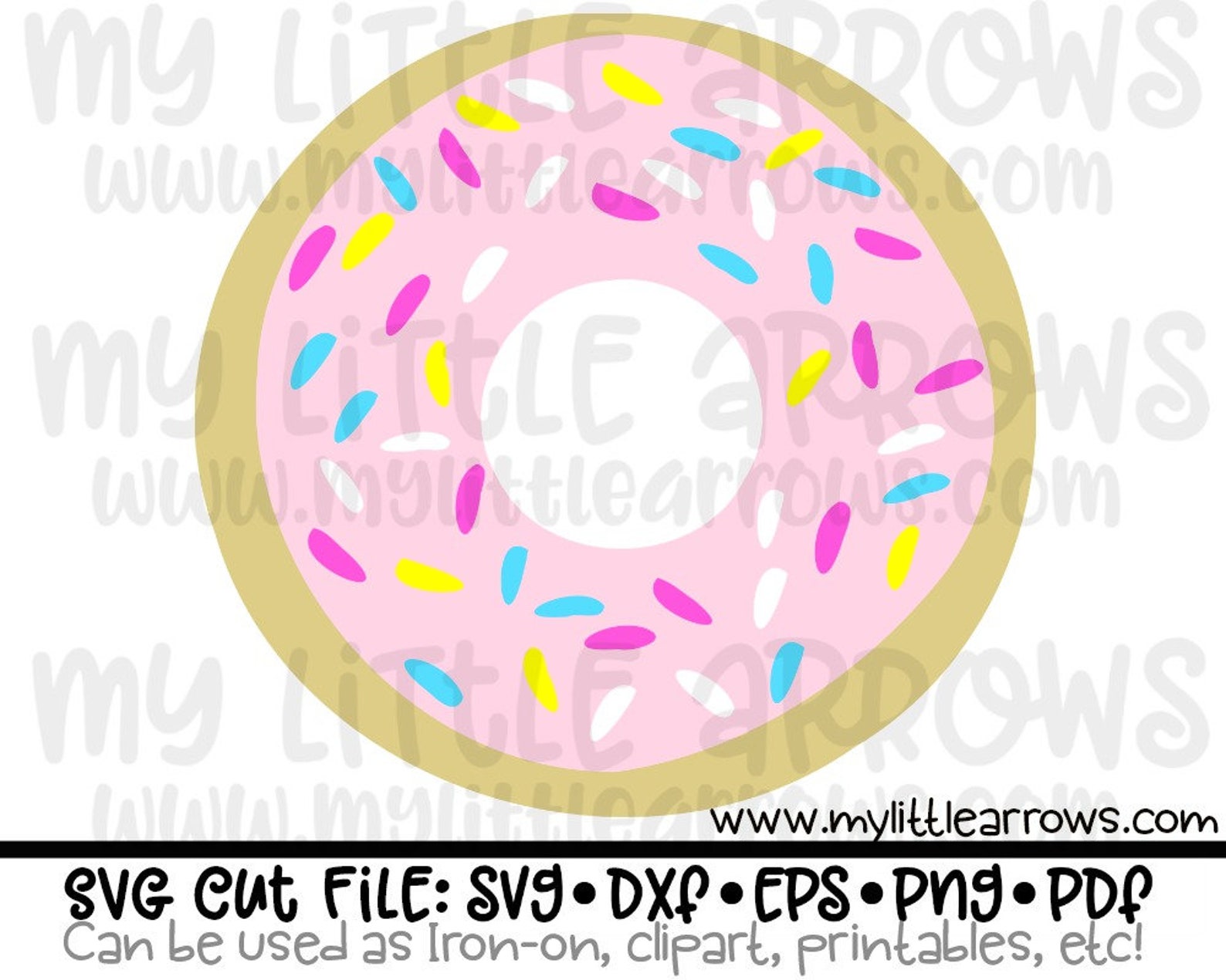 Donut SVG DXF EPS Png Files for Cutting Machines Cameo or - Etsy