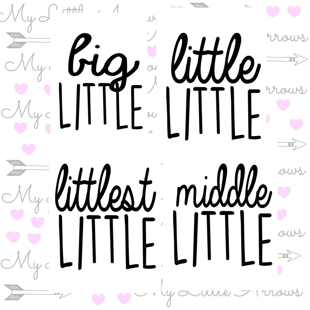 Big Little, Middle Little, Little Litle SVG, DXF, EPS, Png Files for ...