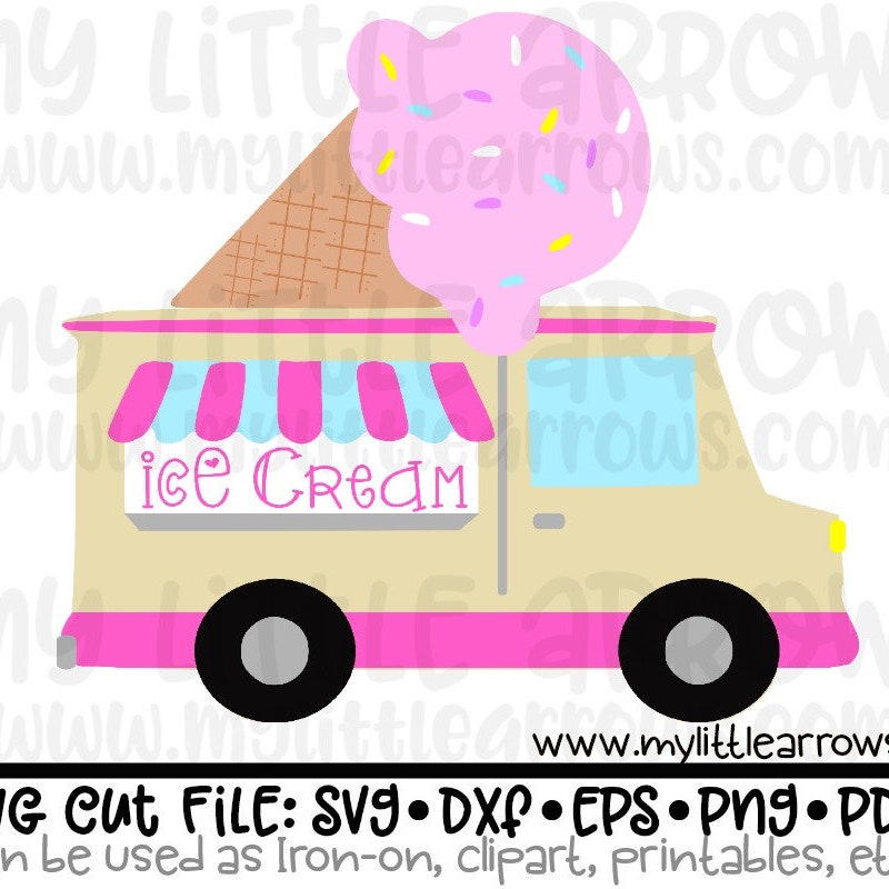 Ice Cream Truck Clipart - Etsy