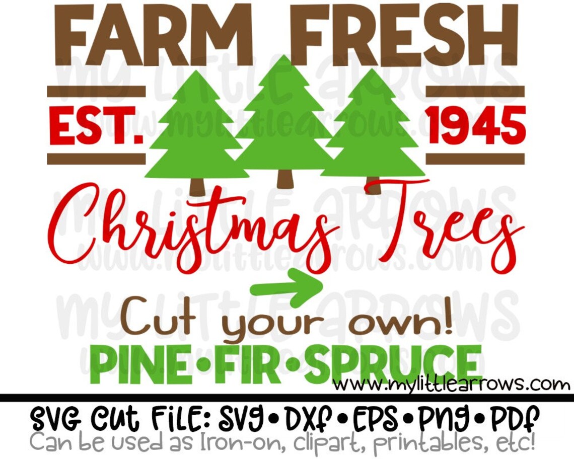 Christmas Tree Farm Sign SVG Tree Farm Sign Dxf Christmas - Etsy
