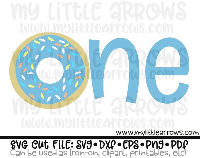 One Donut Birthday Svg Donut Grow up Svg Boy Donut Party Donut Svg ...