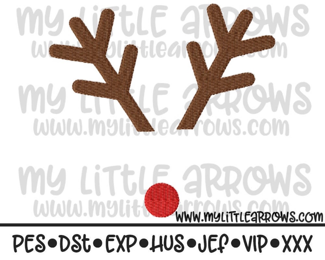 Personalized Sibling Matching Reindeer Embroidery Design 4x4 - Etsy