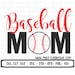 Baseball Mom SVG, DXF, EPS, Png Files for Cutting Machines Cameo or ...
