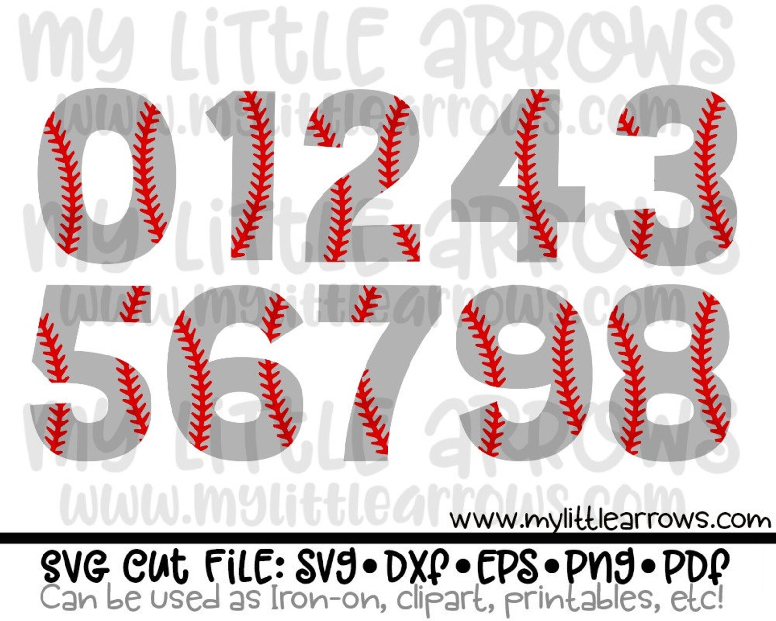 Baseball Numbers Svg Dxf Eps Png Pdf Diy Baseball - Etsy