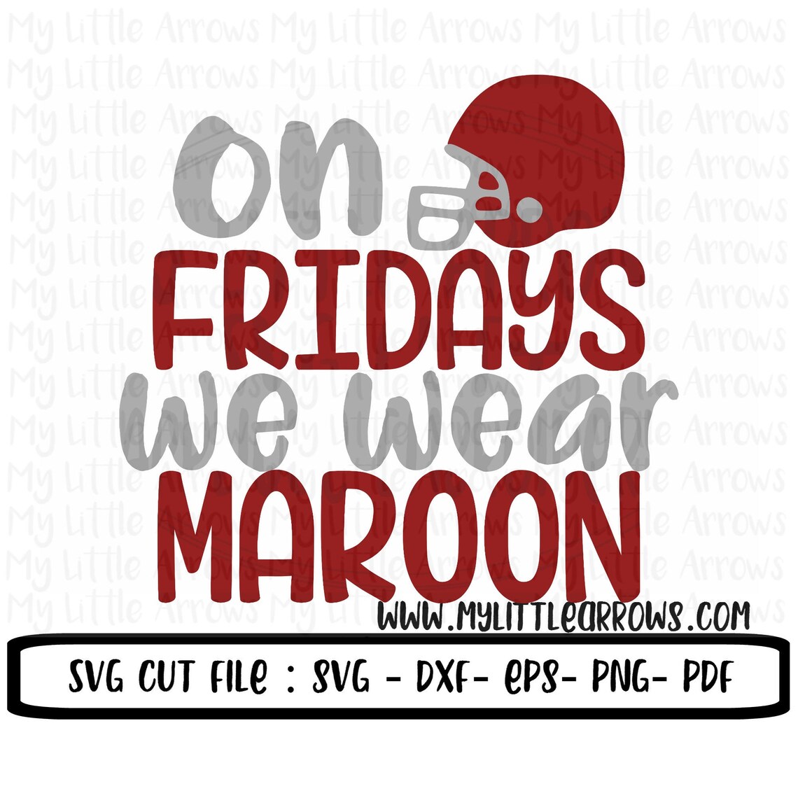 On Fridays We Wear Maroon Svg Football Svg Maroon Svg - Etsy