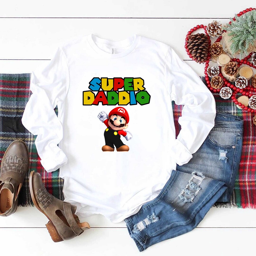 Super Daddio PNG, Funny Mario Dad Design for Father's Day, Super Dad ...