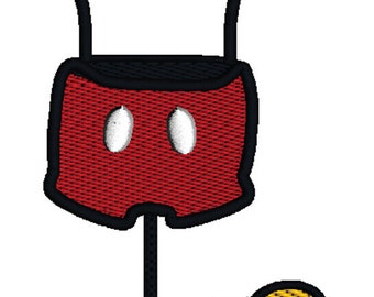 Mickey Mouse Silhouette Embroidery Design - Etsy