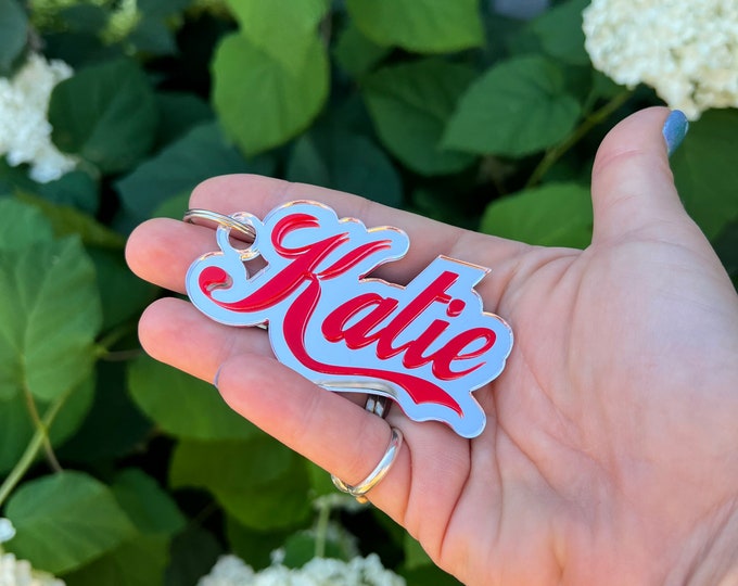 Coca Cola Inspired, 3D Acrylic Personalized Name Keychain, Personalized ...