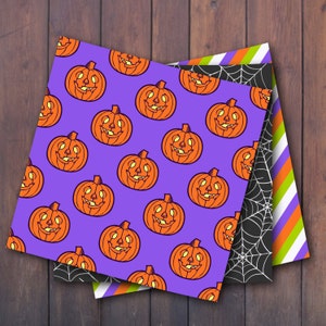 Halloween Digital Paper. Scrapbook Backgrounds Green Purple - Etsy