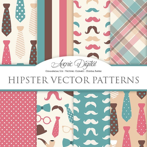 Hipster Digital Paper. Scrapbook Backgrounds. Gentleman | Etsy