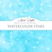 Watercolor Stars Digital Paper. Scrapbooking Backgrounds, Star Patterns ...