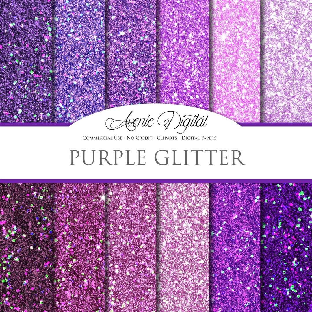 Purple Glitter Digital Paper. Scrapbooking Backgrounds, Sparkle ...