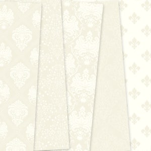 28 Ivory Damask Digital Paper. Cream Scrapbooking Backgrounds. off ...