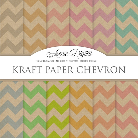Kraft chevronDigital Paper. Scrapbooking Backgrounds, Cardboard ...
