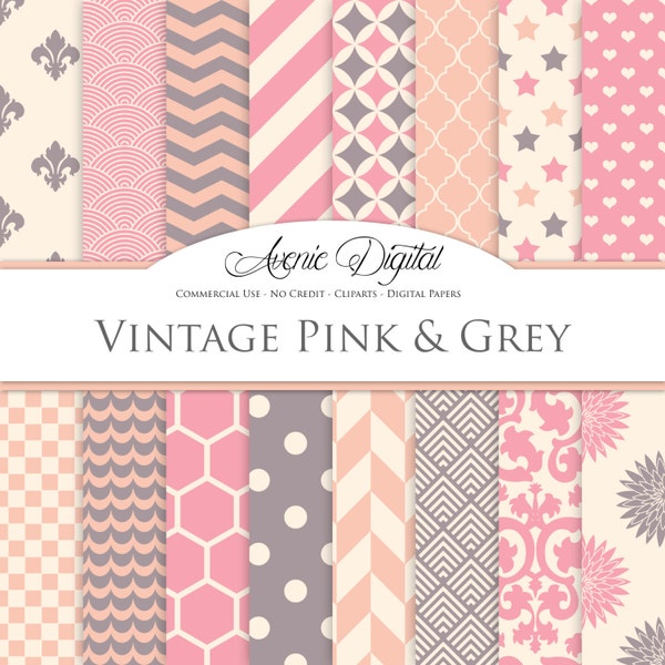 Damask Digital Paper - Etsy