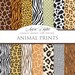 Vector Animal Prints Digital Paper Backgrounds Wild Animal | Etsy