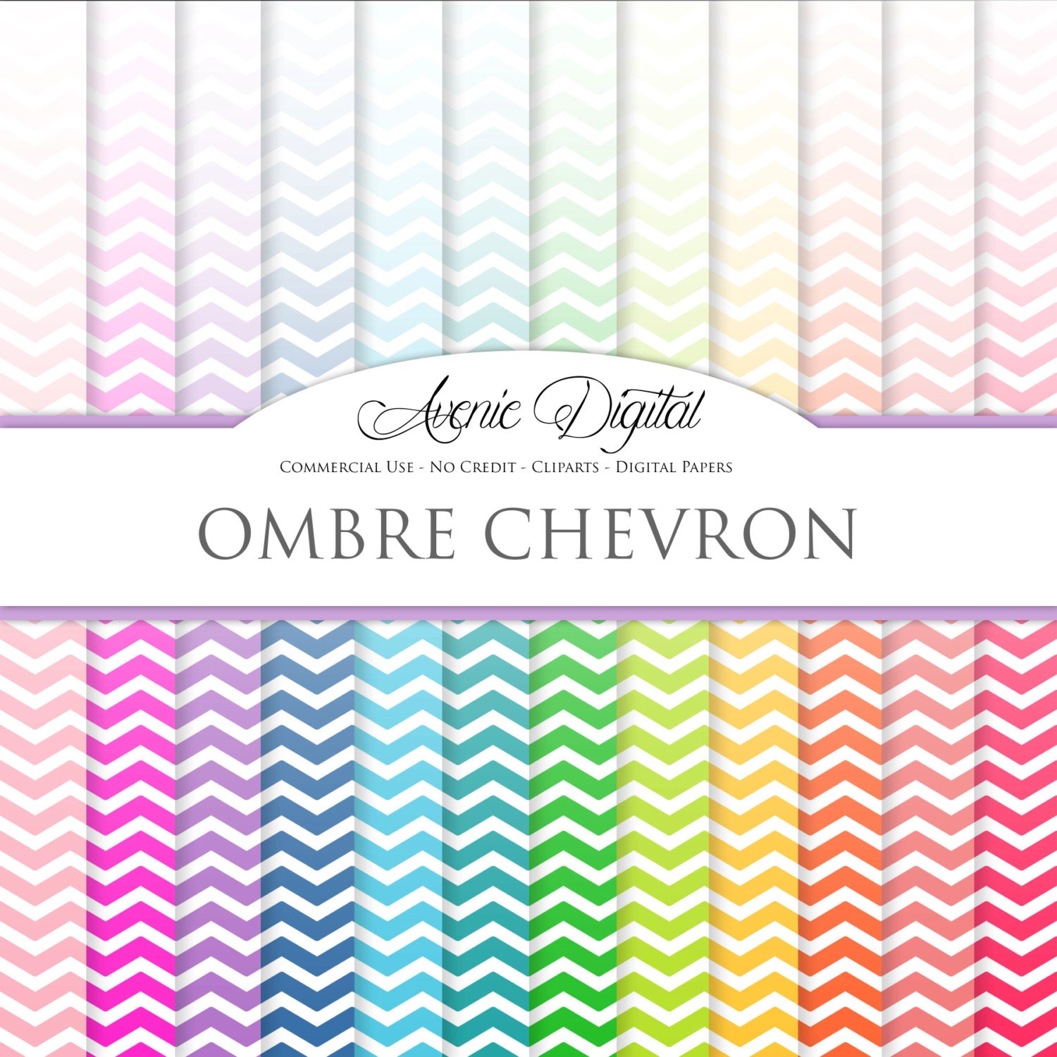 Purple Ombre Chevron