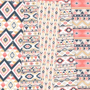 Classic Aztec Digital Paper. Scrapbook Backgrounds. Aztec Patterns ...