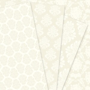 28 Ivory Damask Digital Paper. Cream Scrapbooking Backgrounds. off ...