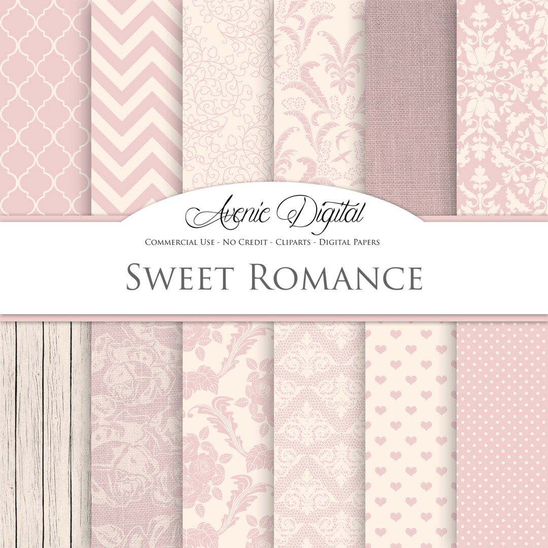 Antique Pink Wedding Digital Paper. Scrapbooking Backgrounds - Etsy
