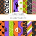 Halloween Digital Paper. Scrapbook Backgrounds Green Purple - Etsy