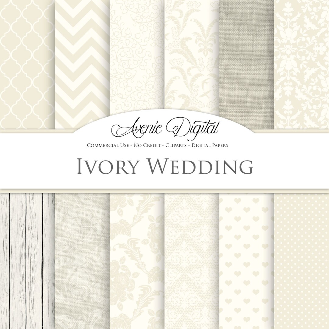 Ivory Wedding Digital Paper. Scrapbooking Backgrounds, Bridal Patterns ...