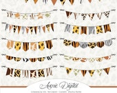 Pastel Rainbow Bunting Banner Clipart. Scrapbook printable, Vector ...