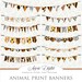 Bunting Banner Clipart. Scrapbook printable Rainbow banners