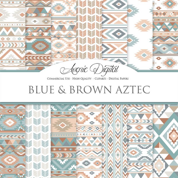 Brown Aztec - Etsy UK